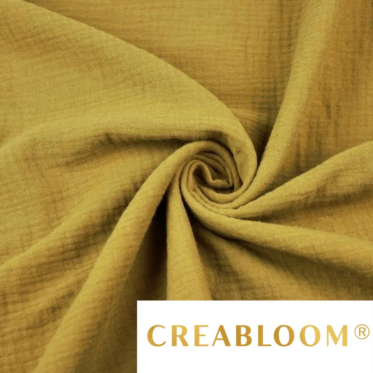 Tissu Double Gaze caramel – Tissus Creabloom