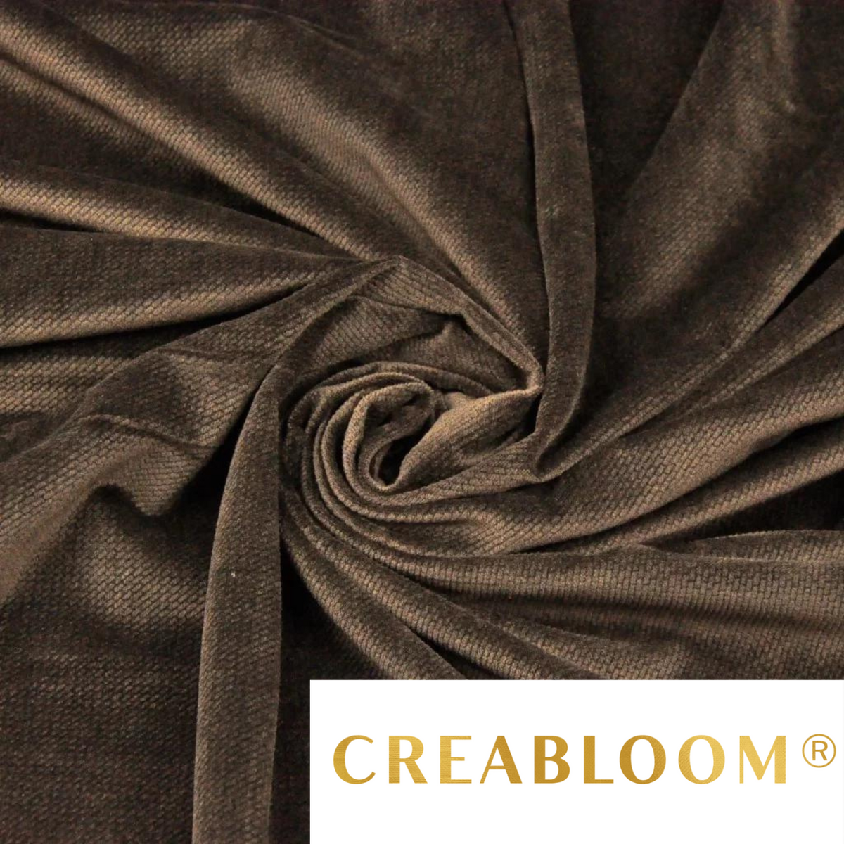 Tissu Velours Velvet marron chocolat – Tissus Creabloom