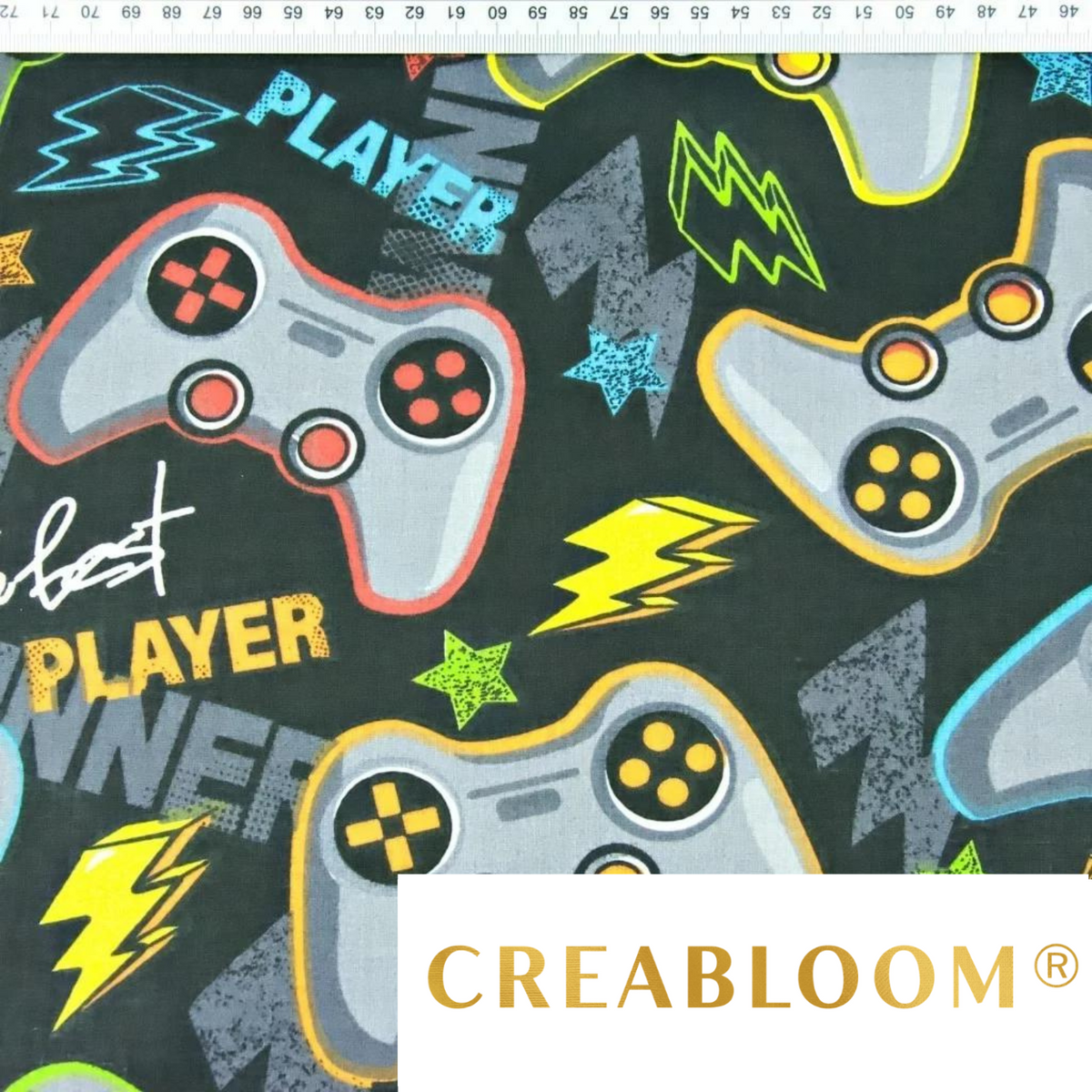 Tissu coton Motif jeux vidéo – Tissus Creabloom